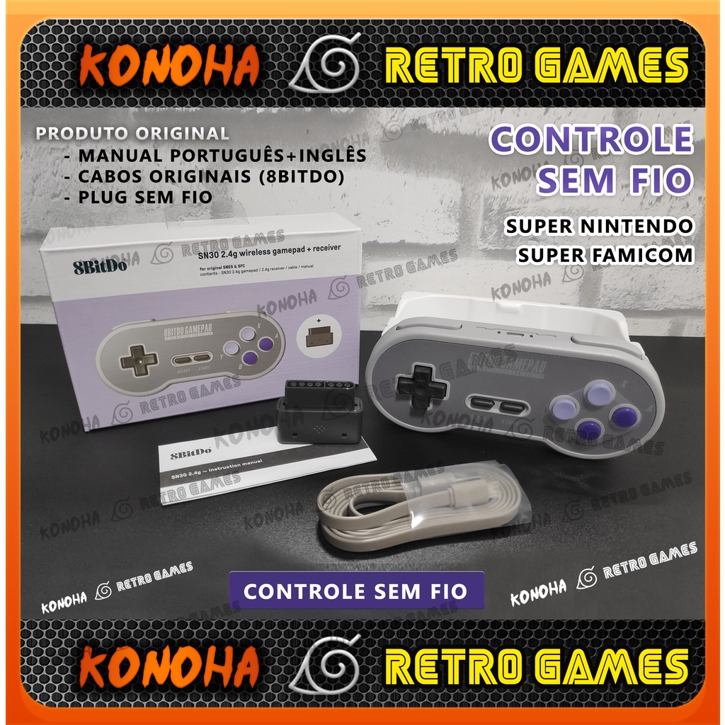Controle 8Bitdo ORIGINAL SN30 (CONTROLE SEM FIO) Super Nintendo e Super Famicom | Shopee Brasil