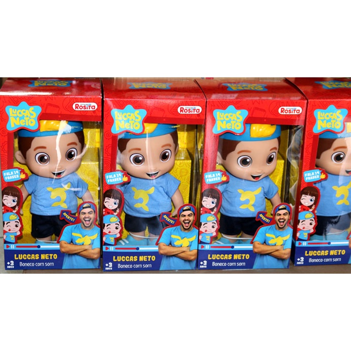 Boneco gigante Extra grande do lucas neto 50 cm ORIGINAL !!! | Shopee ...