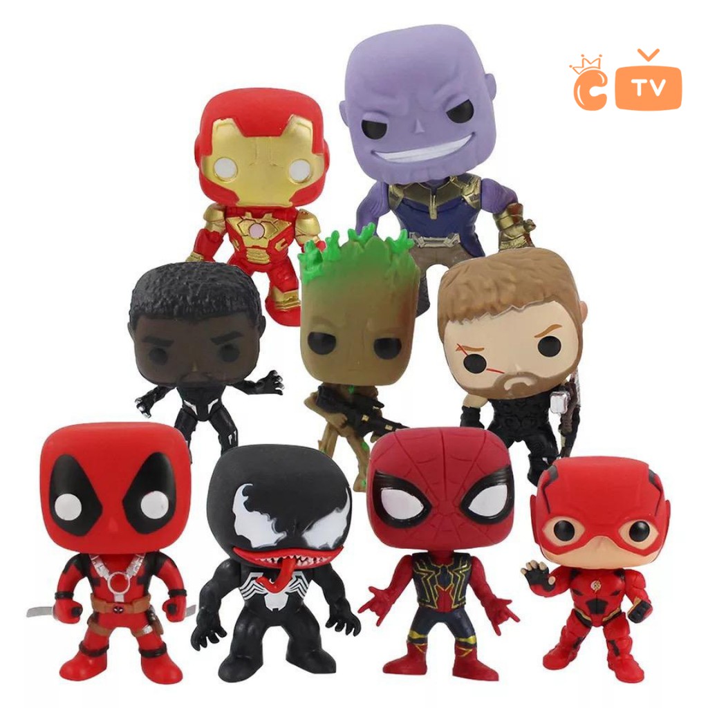 Marvel Bonecos Vingadores PVC Super Heróis Thanos Groot Hulk Homem ...