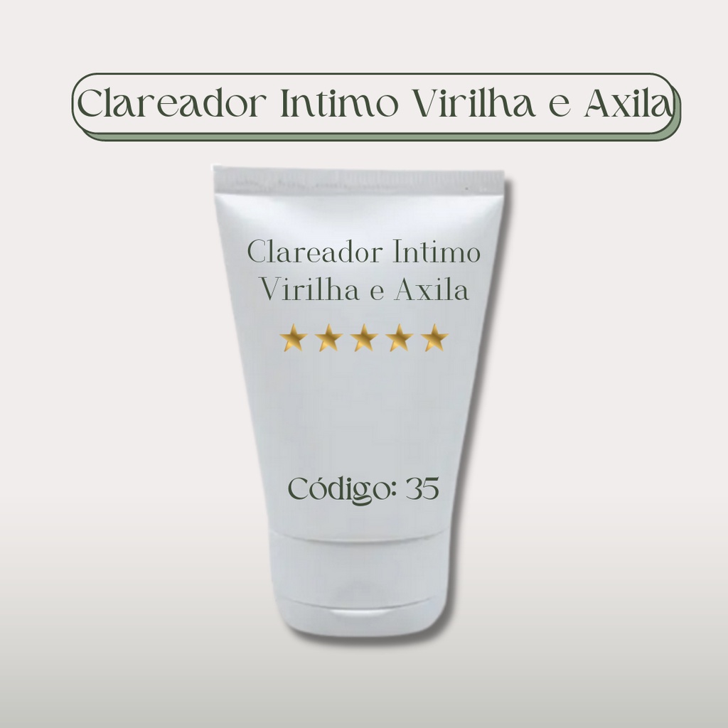 Creme Clareador Intimo Virilha e Axila - 30g - CÓDIGO 35 | Shopee Brasil