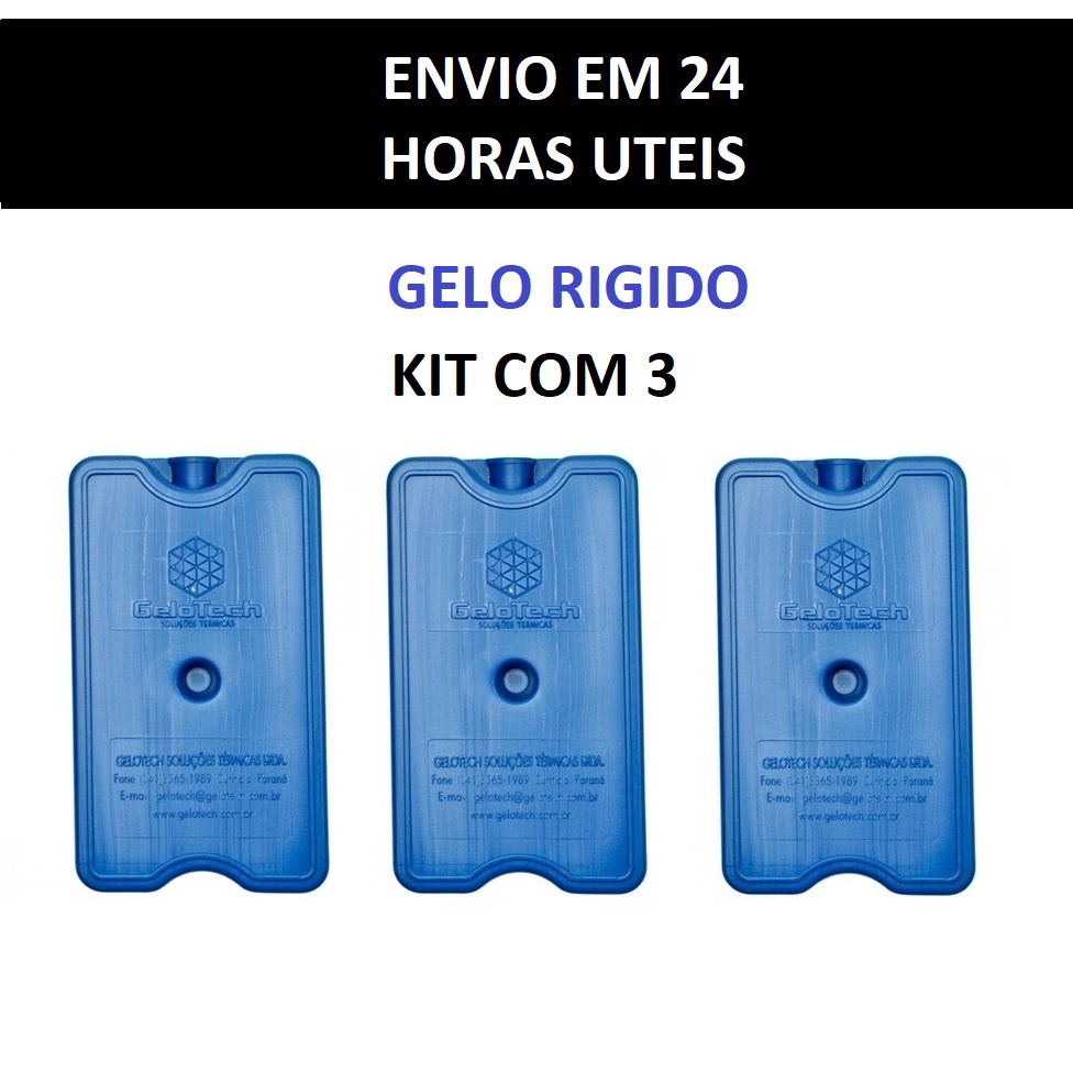 Gelo Artificial Rigido De 500ml Gelotech Original C/ 3 Unds | Shopee Brasil