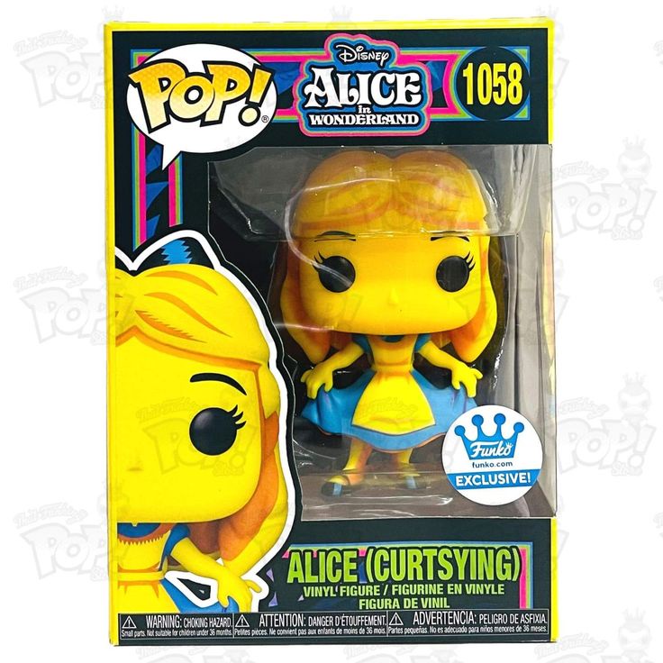 Funko Pop Alice (Curtsying) #1058 BlackLight Funko Shop Alice In ...
