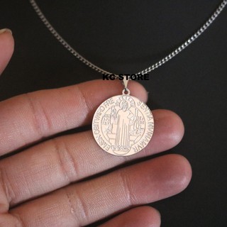 colar masculino feminino pingente Medalha Sentia mvniamvr São Bento em ...