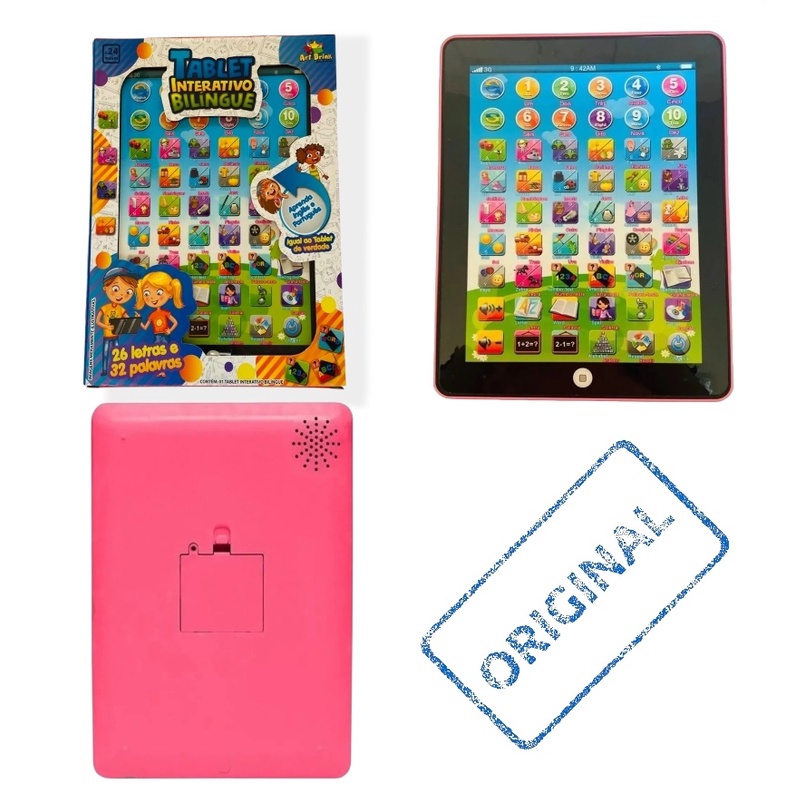 Tablet Interativo Infantil Brinquedo Educativo Menino Menina | Shopee ...