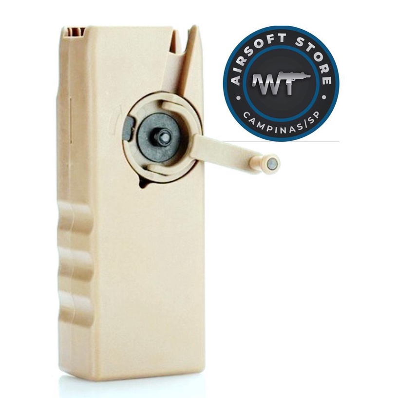 Speed Loader De Catraca Para Airsoft M4 M16 1000 Bbs tan | Shopee Brasil