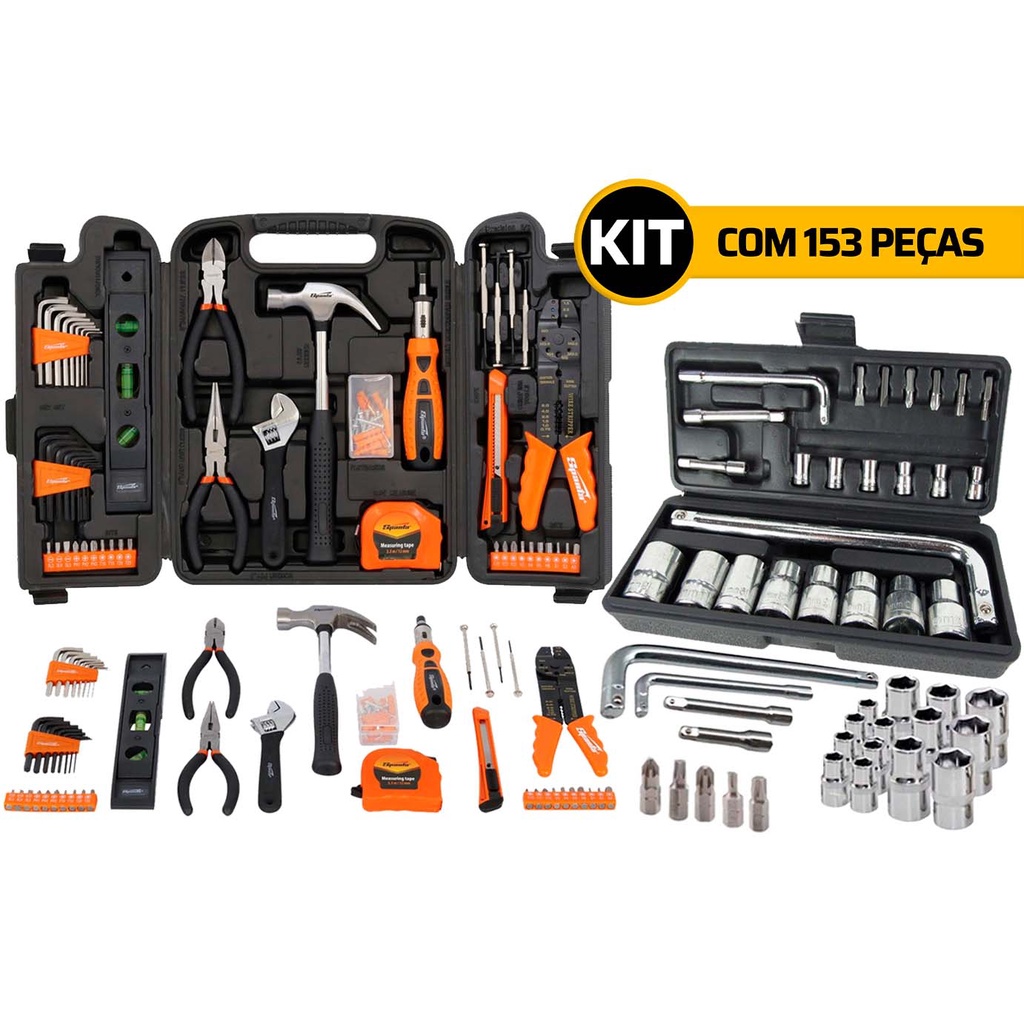 Jogo Caixa De Ferramentas Kit De Chaves Completo Soquetes | Shopee Brasil