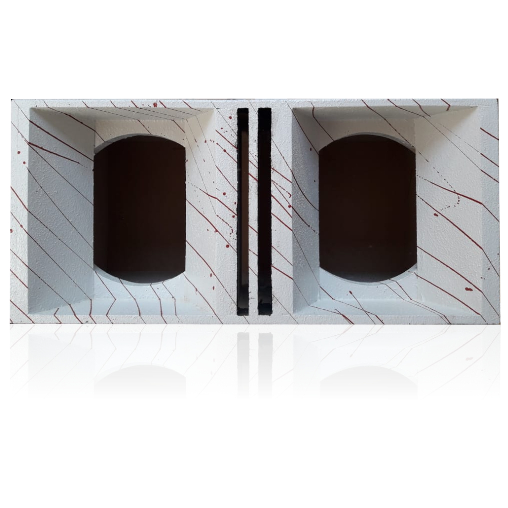 Caixa Medio Grave 2 De 10 Polegadas Branca Grafitada Mdf | Shopee Brasil