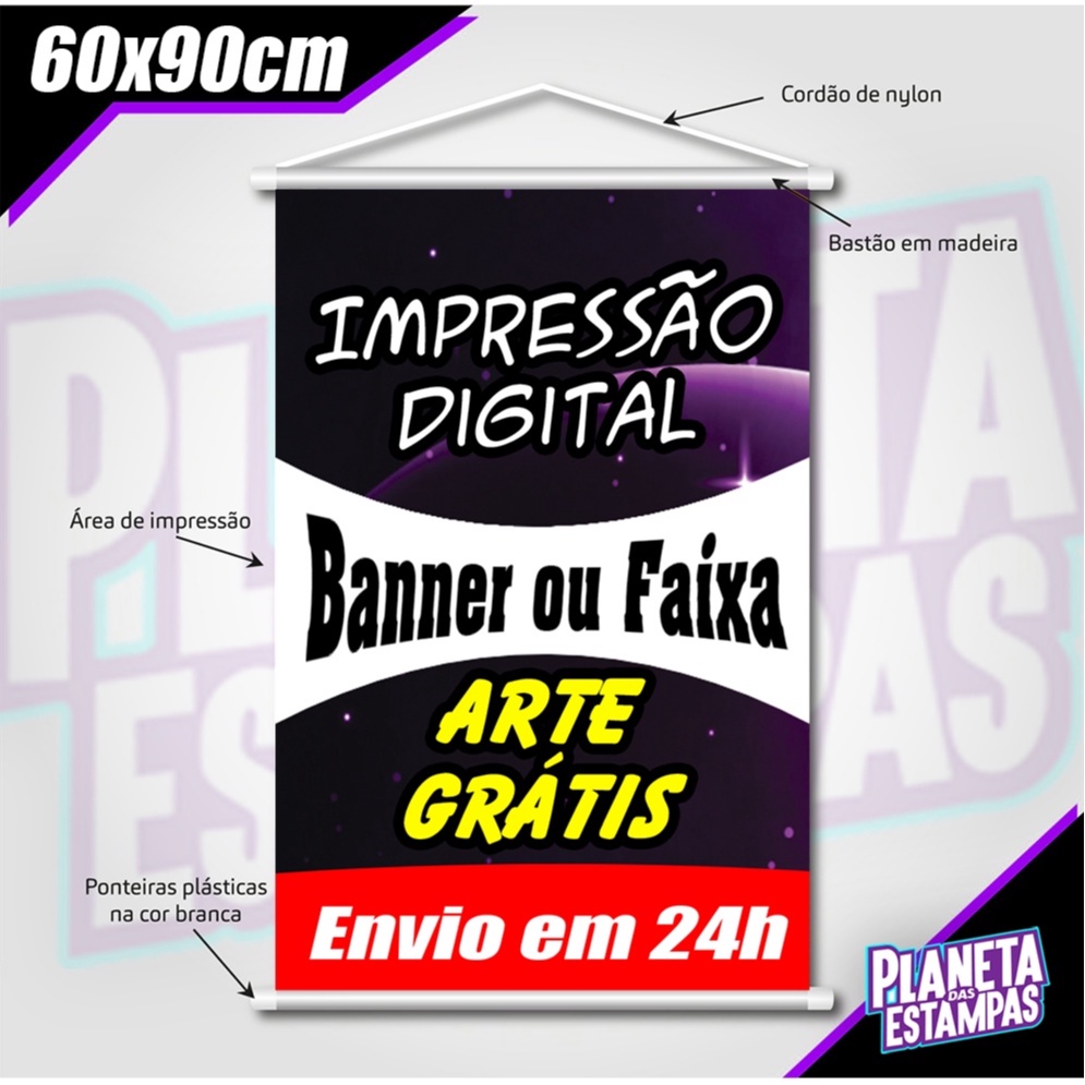 Banner 60X90cm Lona Personalizada | Shopee Brasil