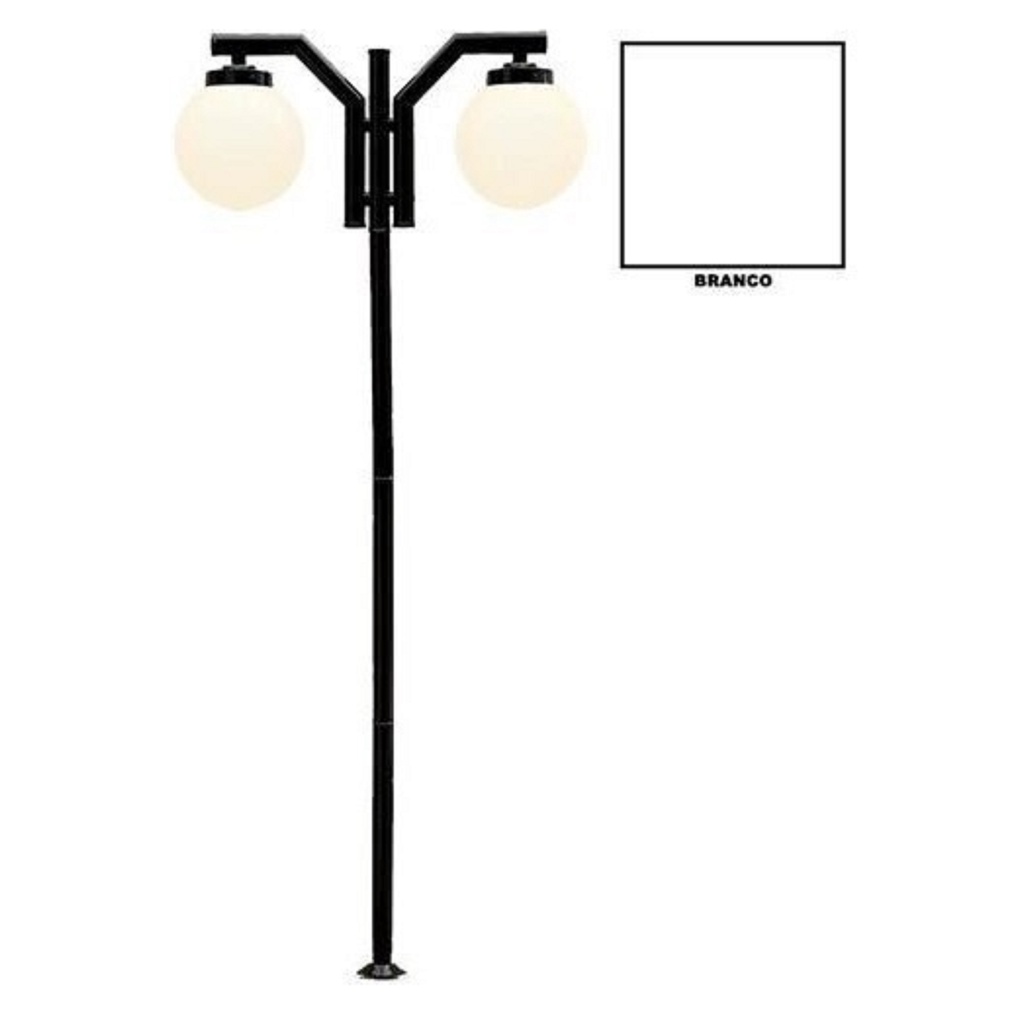 Poste de jardim Externo 2,16M globo de POLIETILENO P23/2 PRETO | Shopee ...
