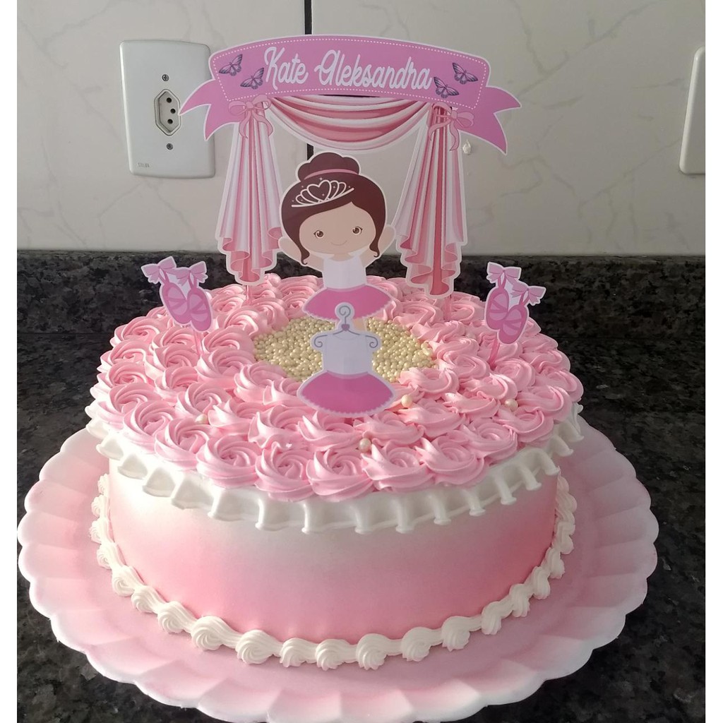 Topo de Bolo Bailarina | Shopee Brasil