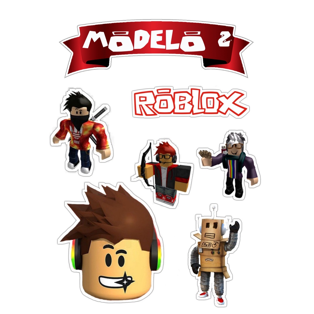 Topper de bolo Roblox | Shopee Brasil