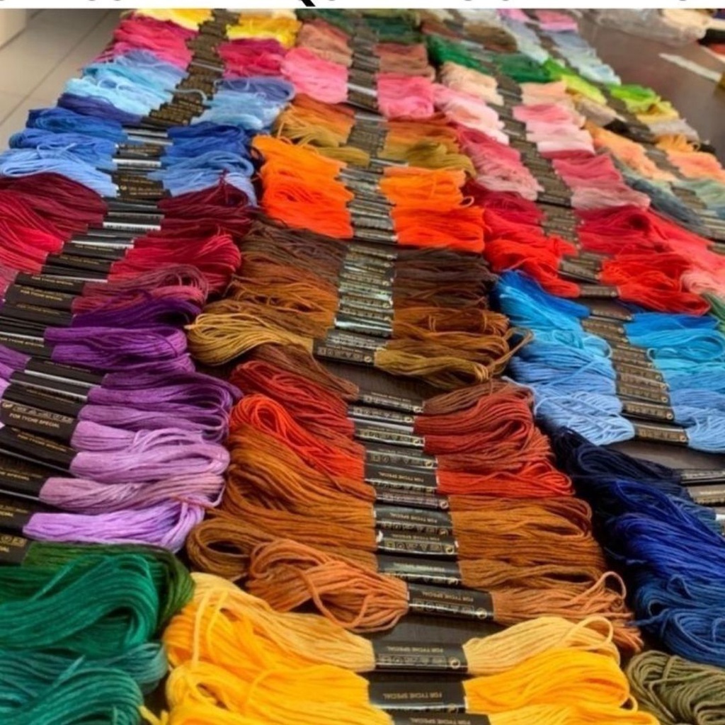 Linha Meada Para Bordar e Fazer Ponto Cruz Excelente Diversas Cores ...