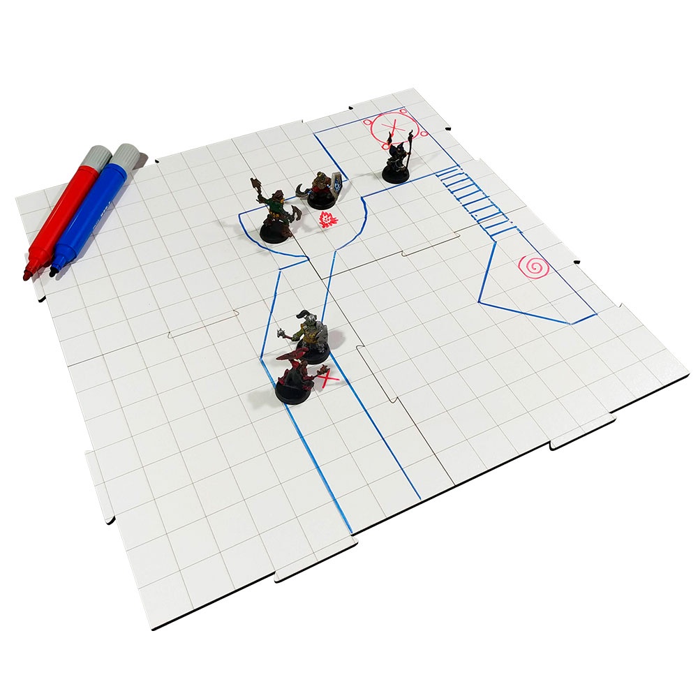 Grid de Batalha Modular Riscável 4 peças – RPG Battle Grid D&D ...