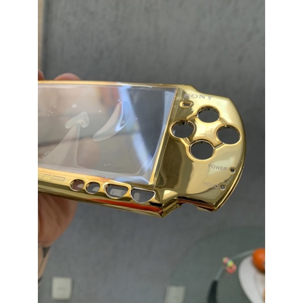 face frontal dourada para psp slim série 2000 psp2000 - Escorrega o Preço