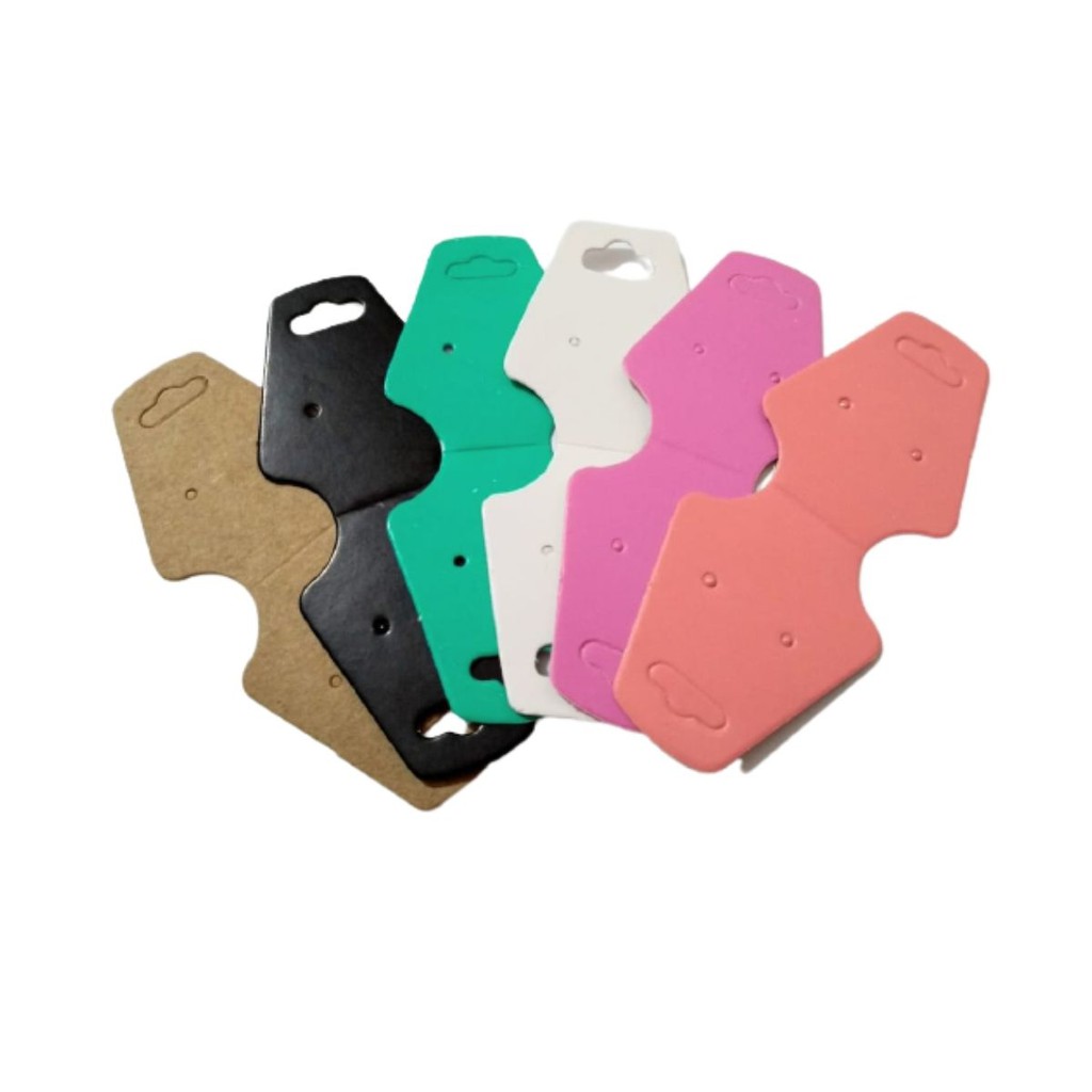 100 Unidades Tag para Pulseira e Brinco Gravatinha Várias Cores ...