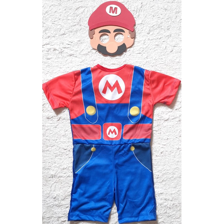 Fantasia Infantil Super Mario+ mascara festa | Shopee Brasil