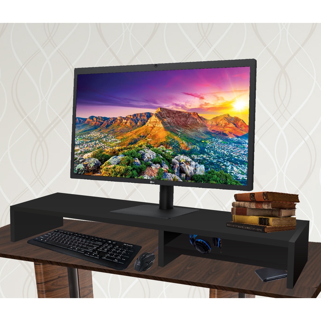 Suporte Monitor Mesa Elevado Setup Gamer Home Office Preta | Shopee Brasil