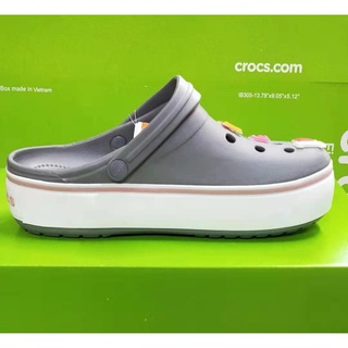 Crocs Plataforma Colorida Transparente Brilhante jibbitz | Shopee Brasil