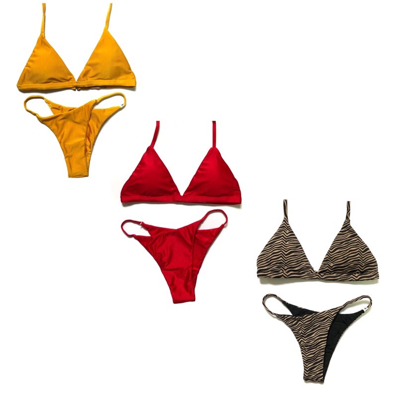 Biquini basic triangulo marquinha conjunto | Shopee Brasil