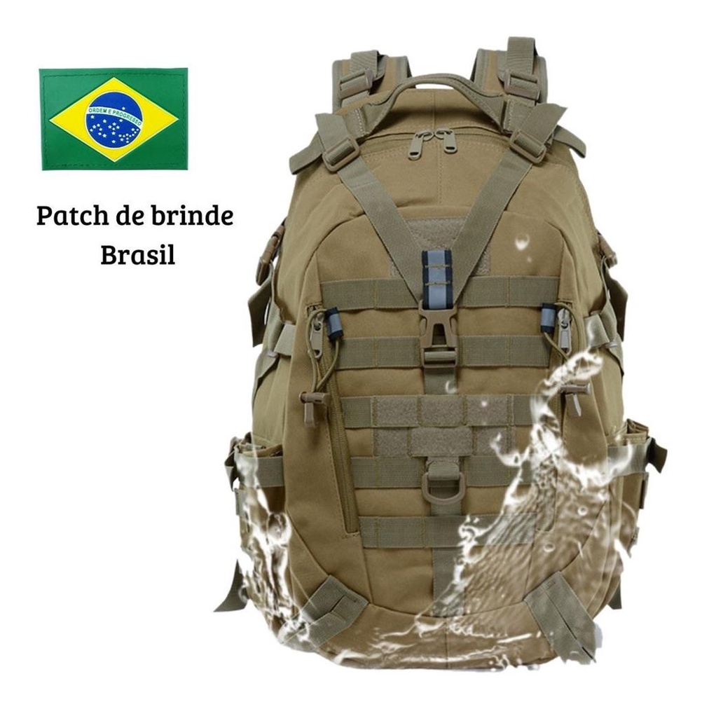 Mochila Militar Tatica Aisorft 30l +patch Bandeira Do Brasil | Shopee Brasil