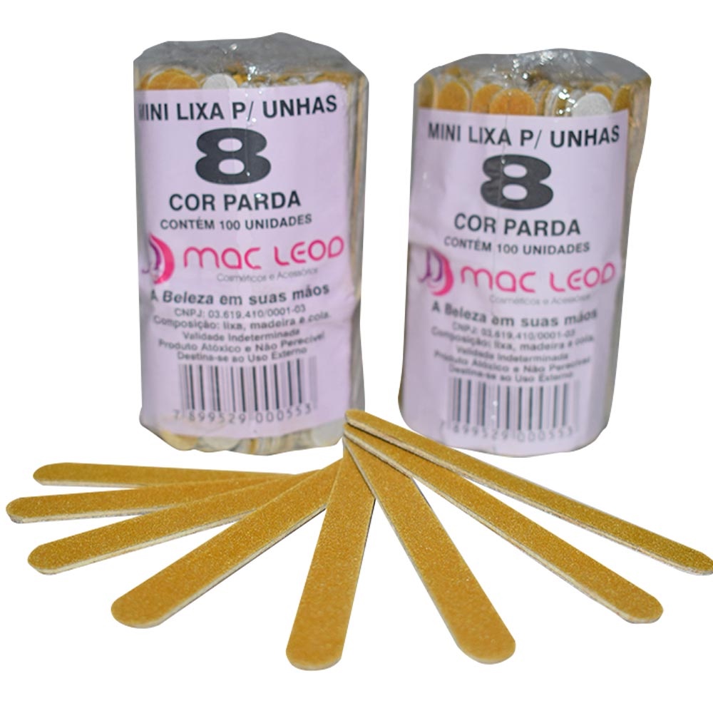 Mini lixa para Unhas Mac Leod c/ 100 unidades | Shopee Brasil
