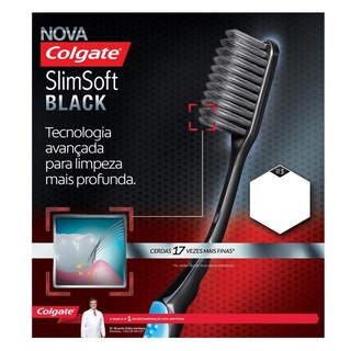 Kit 2 x Escova Dental Colgate Slim Soft Black x 3 unidades (total de 6 ...
