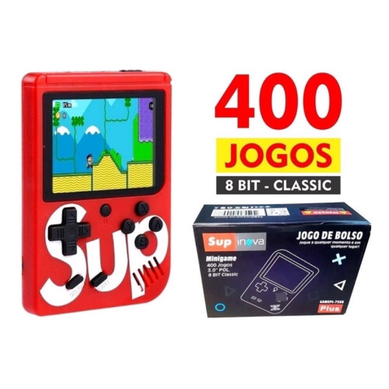 Mini Game Game Box Super Retro 400 In 1 KA 1189 KAPBOM | Shopee Brasil