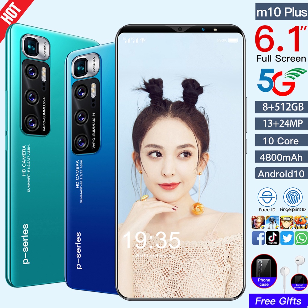 (Big Sale) Celular Ml M10 Plus Câmera HD De 6,1 Polegadas 8GB + 512GB ...