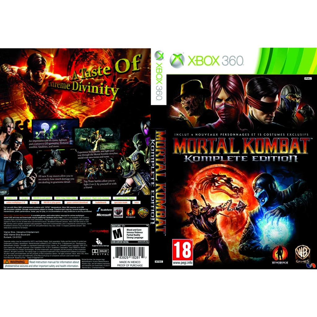 Mortal Kombat Komplete Edition P Xbox360 Ltu Lt Jtag Rgh Shopee Brasil