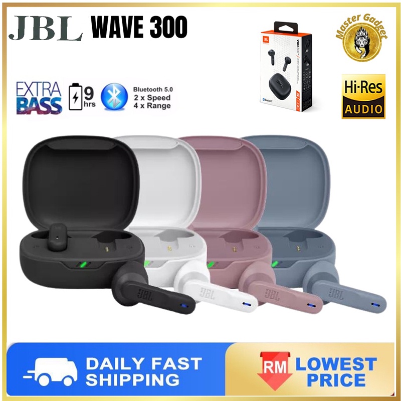 Fone De Ouvido JBL Wave 300 TWS True Bluetooth Stereo Música/Gaming Com ...