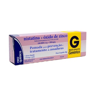 Pomada para assadura Nistatina + Óxido de Zinco 60g kit c/ 3unidades ...