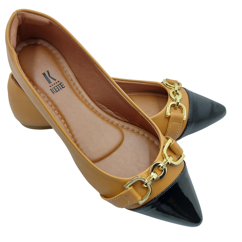 sapatilha preta bico fino Salomé aberta sapato aberto feminino tamanho ...