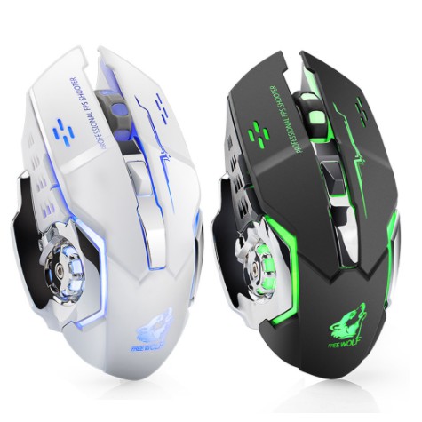 Mouse Ótico Gamer Ergonômico Recarregável Q13 Sem Fio Silencioso Led ...