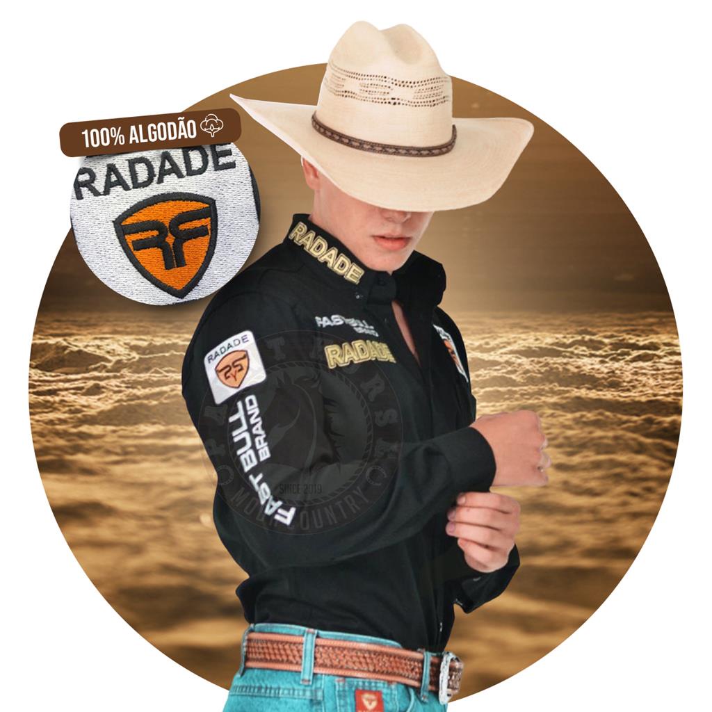 camisa country radade manga longa rodeio cowboy masculina festa peao ...