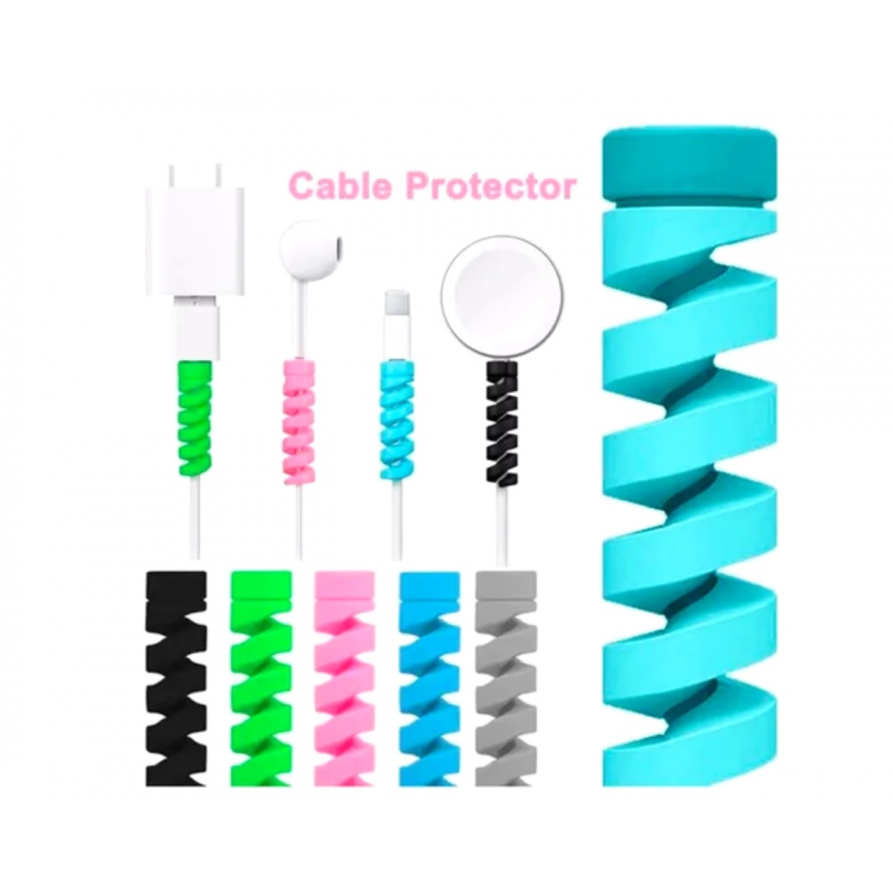 Protetor de cabos espiral silicone cores variadas | Shopee Brasil