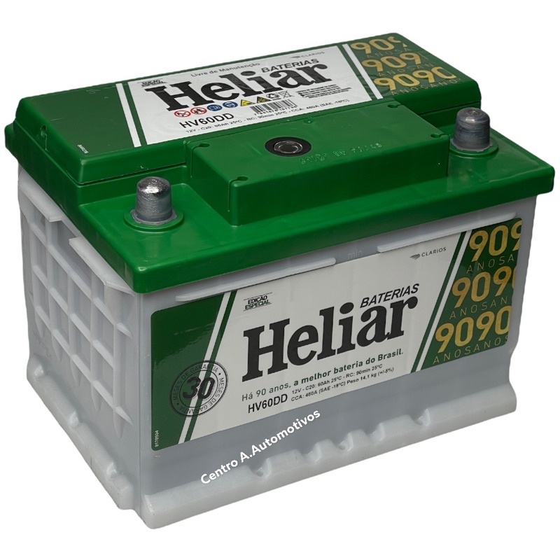 Bateria Heliar Original 60ah Renault Scenic Hf60hd - Escorrega o Preço
