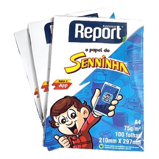 Papel Sulfite Senninha 100 Folhas A4 210mm X 297mm | Shopee Brasil