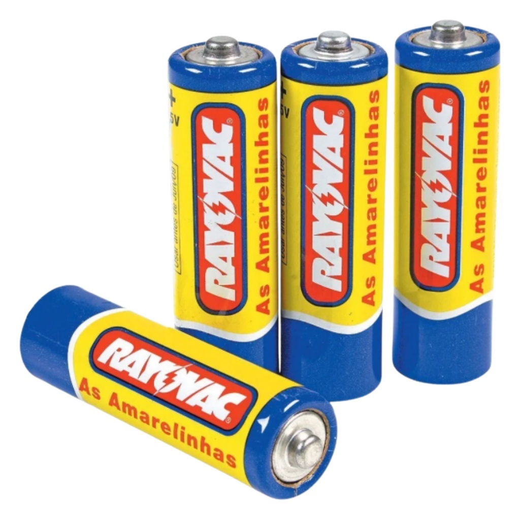 Pilha Palito AAA Comum Rayovac Amarelinha com 4 unidades Bateria ...