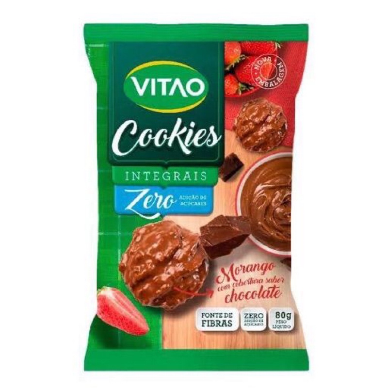 Cookies Morango com Chocolate Vitao 150g | Shopee Brasil