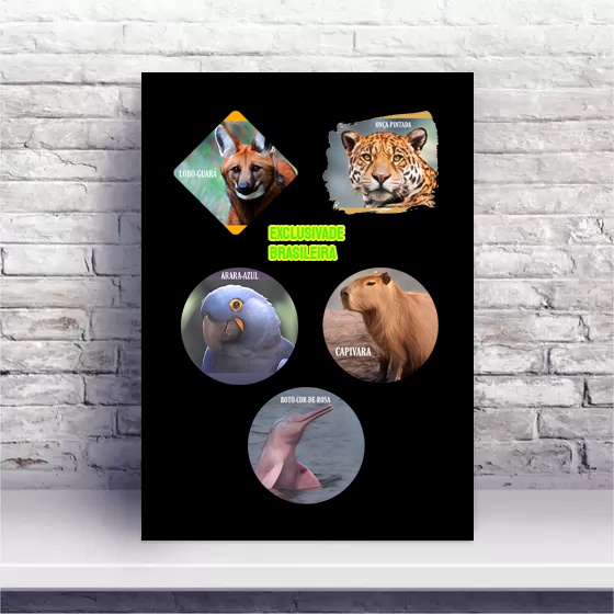 PLACA DECORATIVA EM MDF - ANIMAIS EXCLUSIVOS DO BRASIL | Shopee Brasil