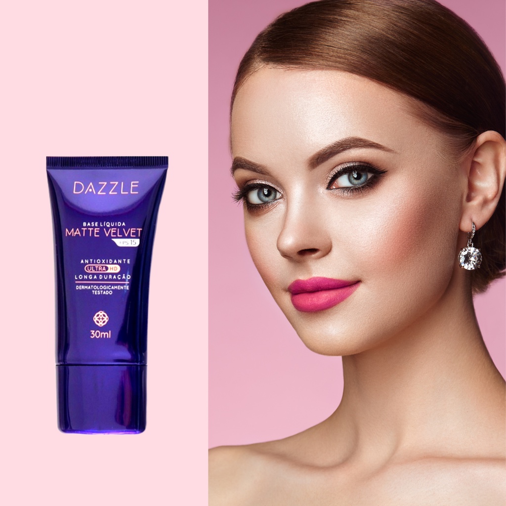 Base De Rosto Maquiagem Base Liquida Alta Cobertura Matte | Shopee Brasil