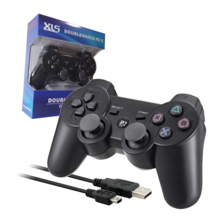 Controle Joystick Playstation 3 video game Dualshock Ps3 USB C Fio ...