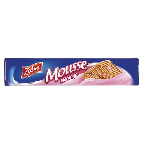Kit 5 Biscoito Mousse Morango Zabet 145g | Shopee Brasil
