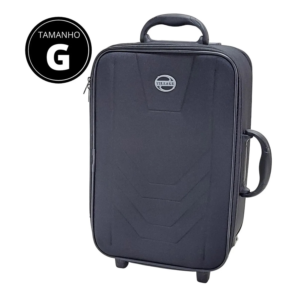 Mala De Viagem Grande Preta Village | Shopee Brasil