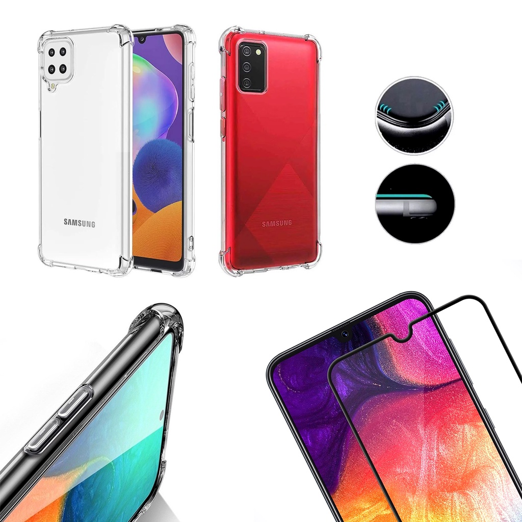 Capa Capinha Anti Impacto Transparente + Película 3D Para Modelos Samsung | Shopee Brasil