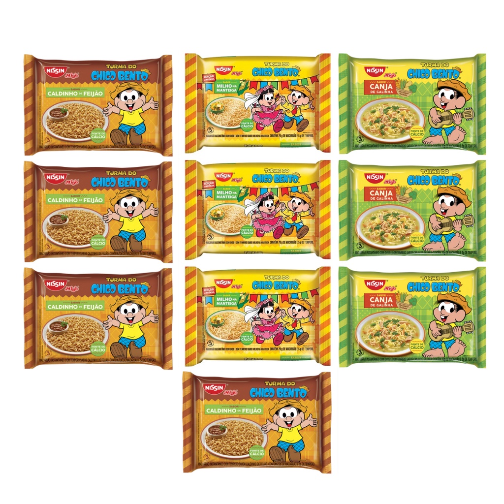 Nissin Lamen Miojo Turma Da Mônica Tomate Suave 100 Unidades ...