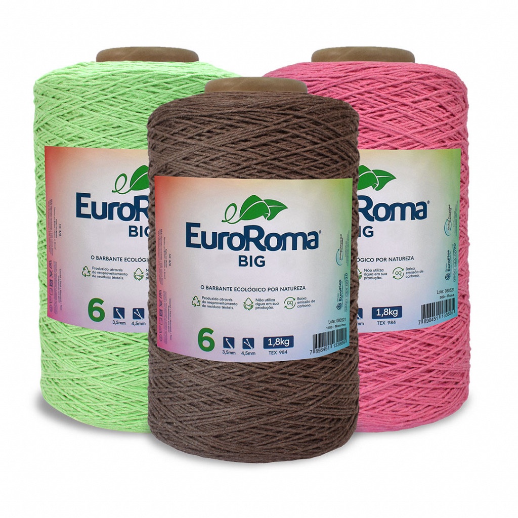 Barbante Euroroma Colorido 1,8 Kg N-6 | Shopee Brasil