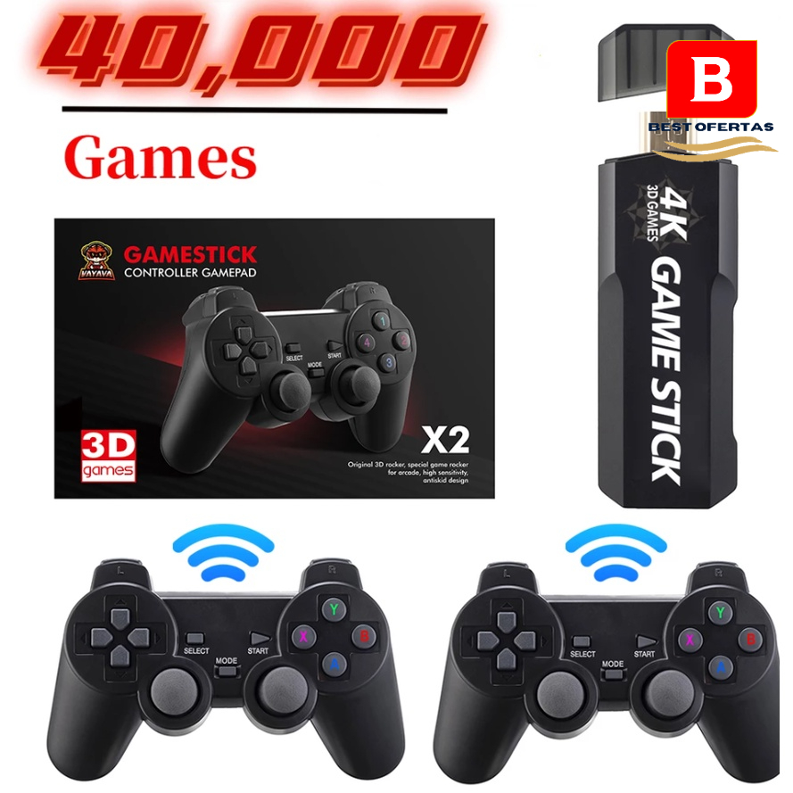 Game Stick Kinhank 4k GD10 pro 3D 64GB Versão 2022 Original mais de 40.000mil jogos - Corre Que ...