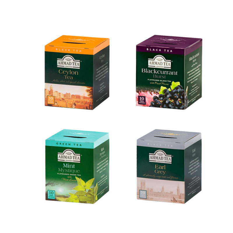 Kit 4 Chá Importado Ahmad Tea London Sabores 20 Gr | Shopee Brasil