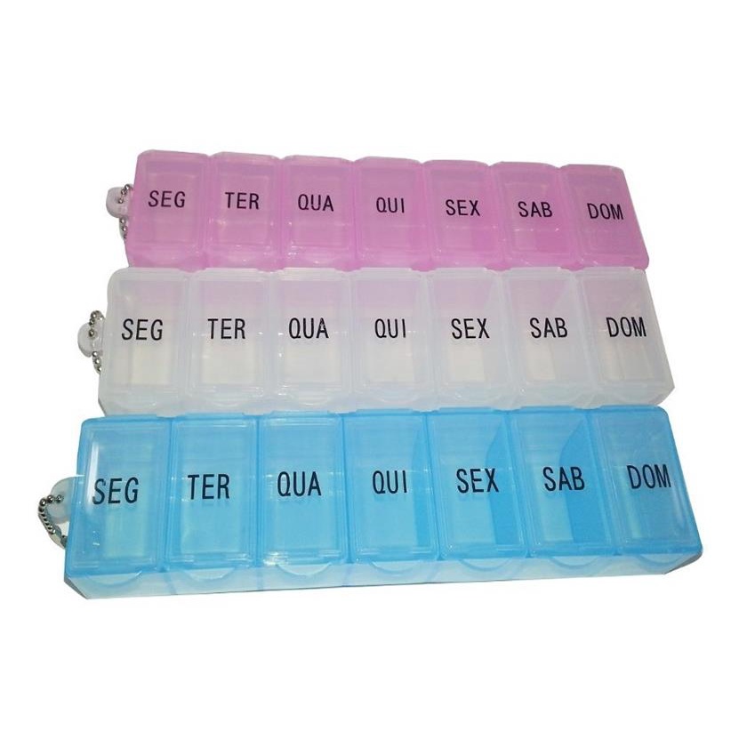 Porta Comprimidos Remedios Semanal Organizador Diario Idosos | Shopee ...